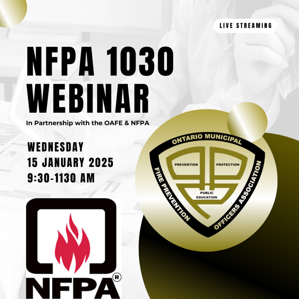 NFPA 1030 Training Session – Ontario Municipal Fire Prevention Officer ...